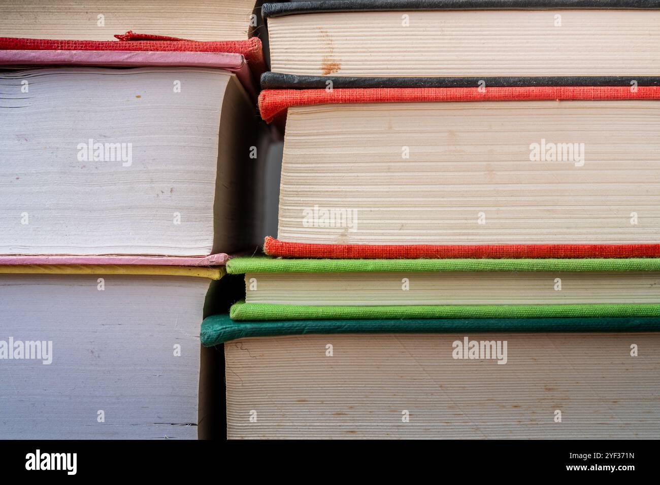 Stacked educational books education themed background Stock Photo - Alamy