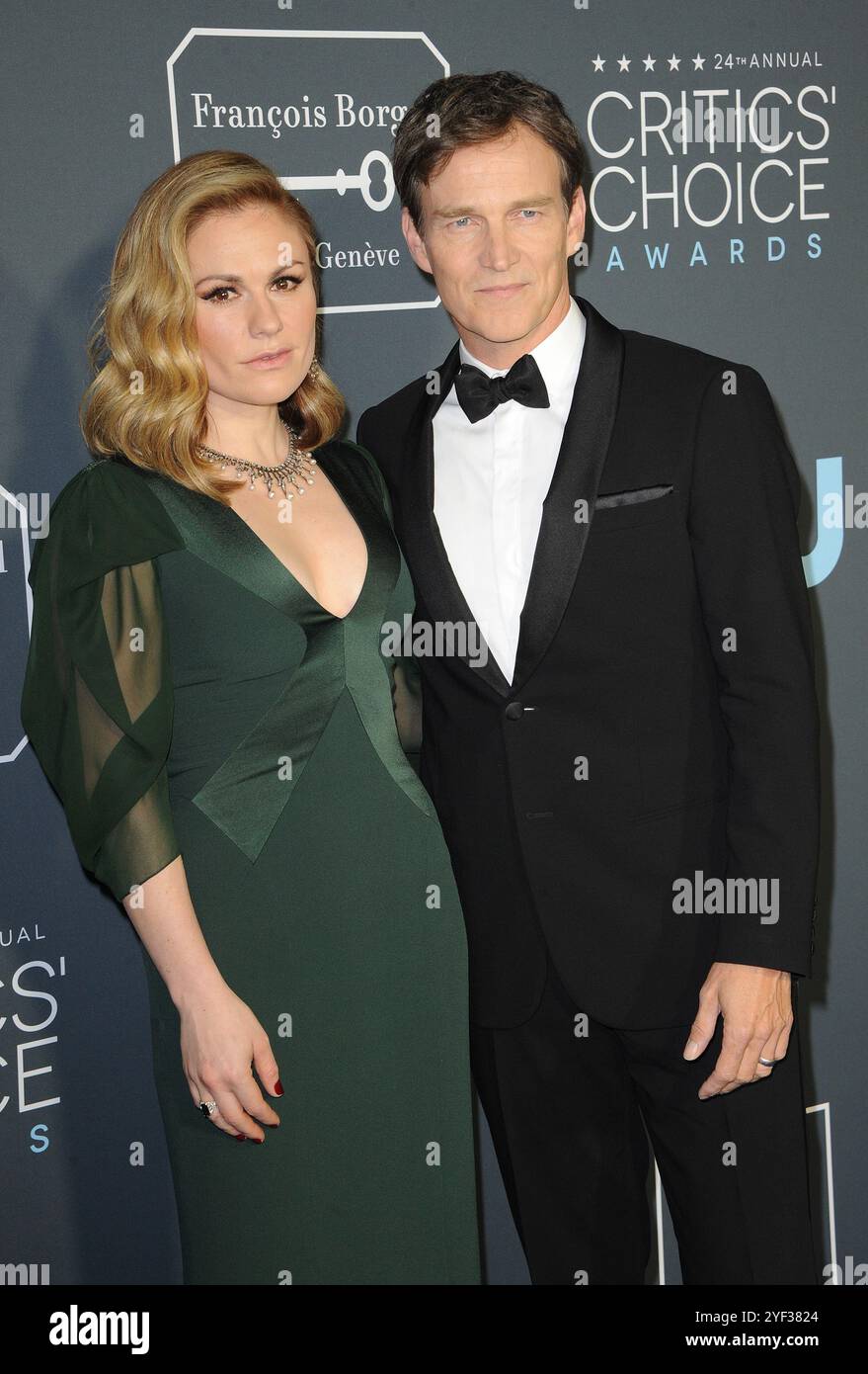 Stephen Moyer and Anna Paquin at the 24th Annual Critics' Choice Awards ...