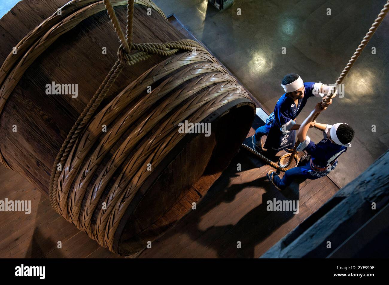 The Hakutsuru (White Crane) Sake Brewery Museum showing the traditional ...