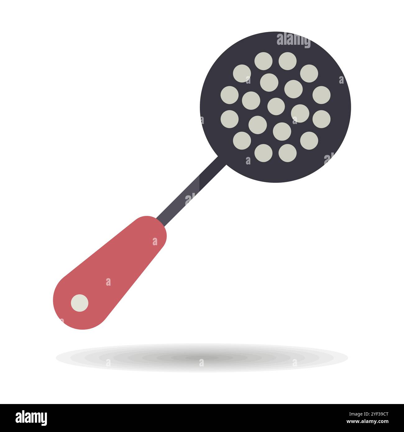 Skimmer vector icon. Kitchen appliance. Graph symbol for cooking web ...