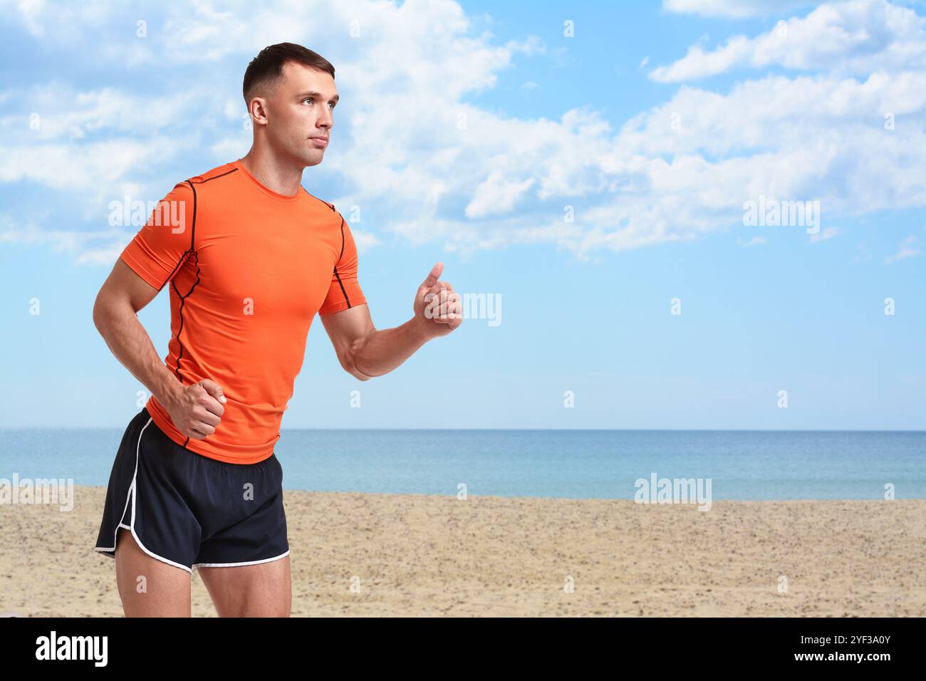 Man running on exotic beach hi-res stock photography and images - Alamy