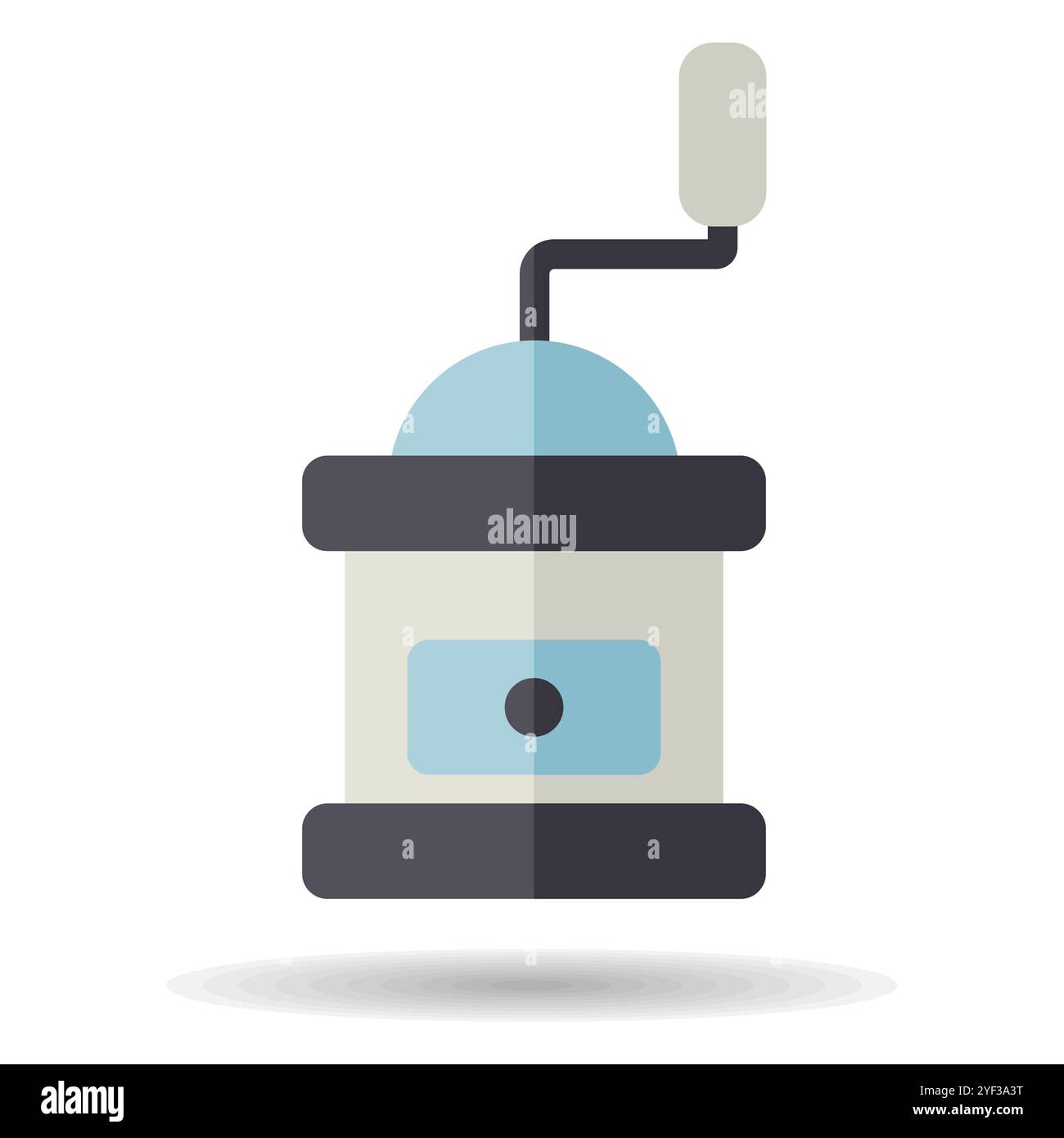 Classic coffee grinder in wooden case vector icon. Kitchen appliance ...