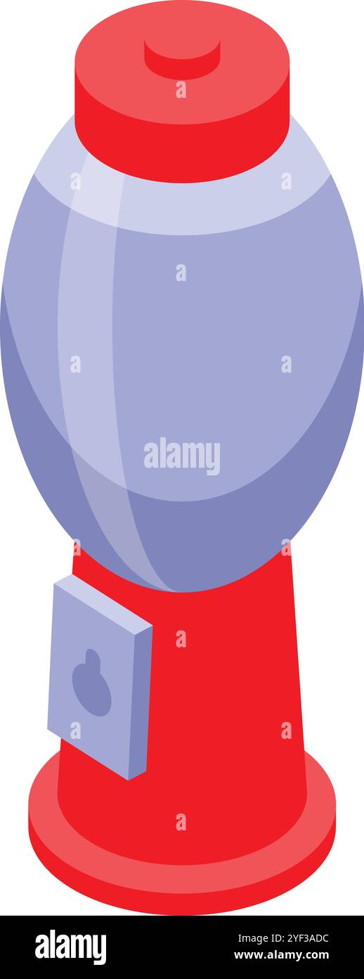 Gumball machine dispensing colorful chewing gum balls Stock Vector ...