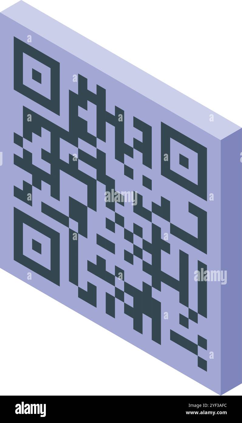 Purple qr code showing modern digital information technology for quick ...