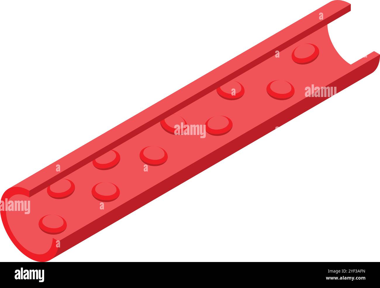 Red artery, vein, capillary or blood vessel showing circulation system ...