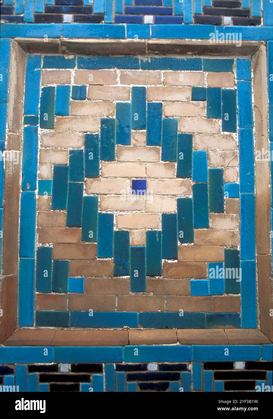 Tiles on the Shah-i-Zinda mausoleum in Samarkand Stock Photo - Alamy