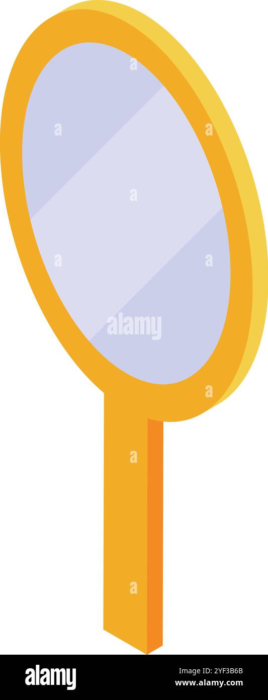 Hand mirror with gold frame and handle reflecting light, simple makeup ...