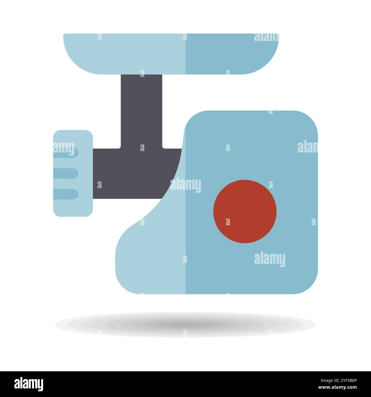 Electric meat grinder vector icon. Electric kitchen appliance. Graph ...