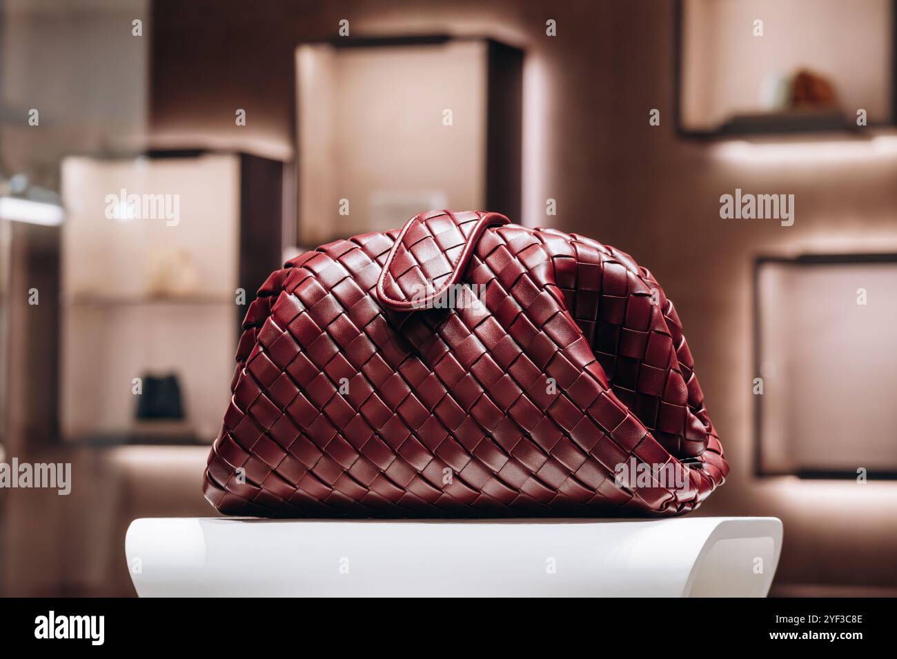 Bologna, Italy - October 6, 2024: Bottega Veneta bag made in the famous ...