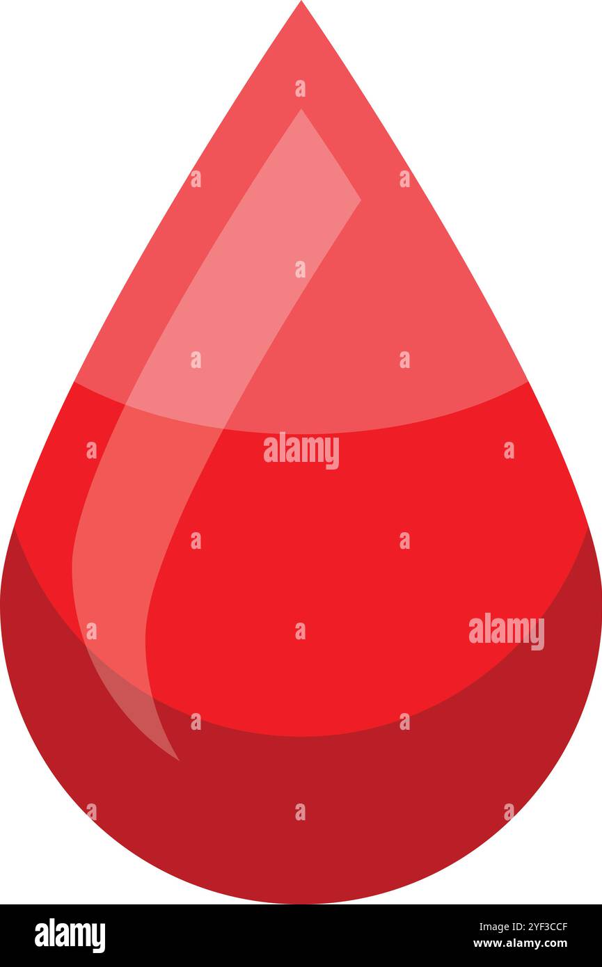 Red blood drop falling down, representing blood donation, health, and ...