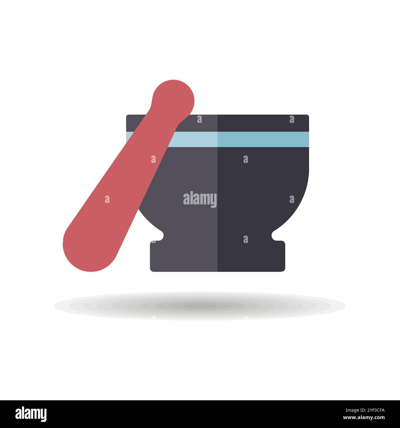 Mortar and Pestle vector icon. Kitchen appliance. Graph symbol for ...