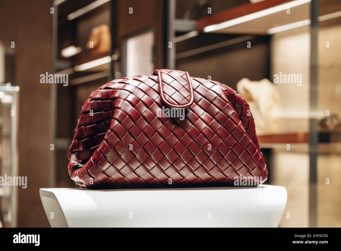 Bologna, Italy - October 6, 2024: Bottega Veneta bag made in the famous ...