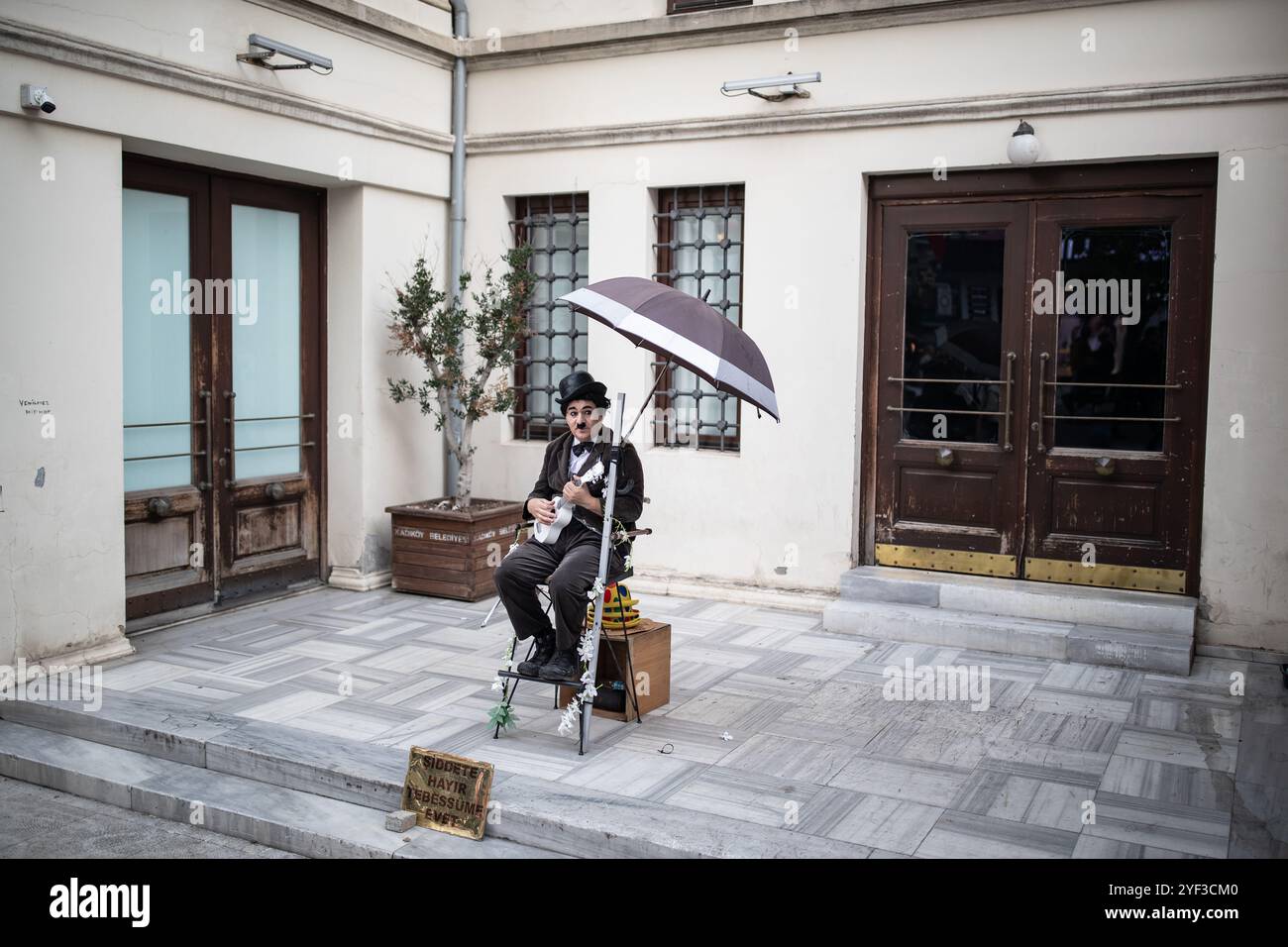 Istanbul, Turkey. 02nd Nov, 2024. Mustafa Guneyli, dressed as Charlie ...
