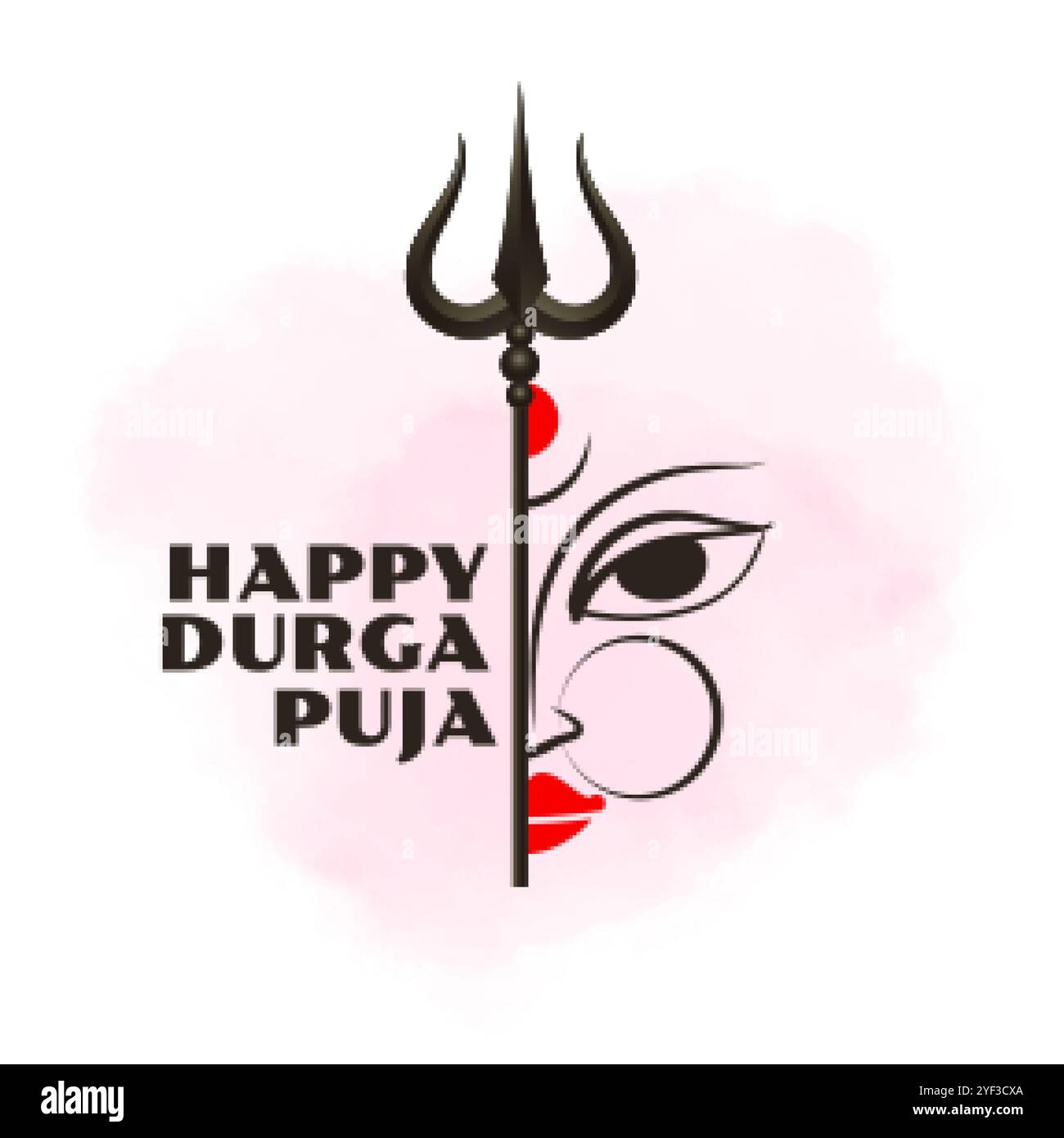 happy durga pooja festival card design background Stock Vector Image ...