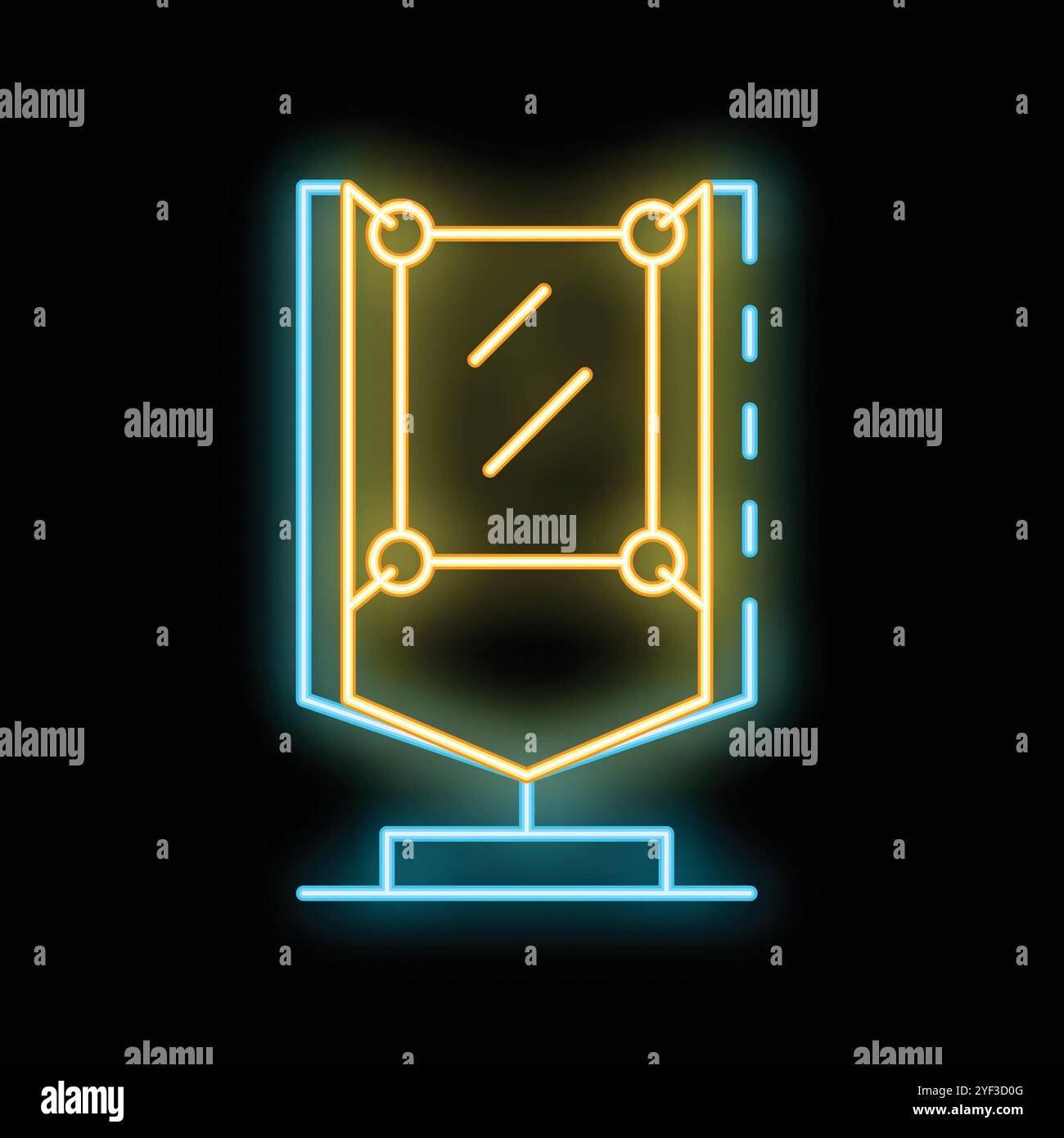 Neon glowing award cup hi-res stock photography and images - Alamy