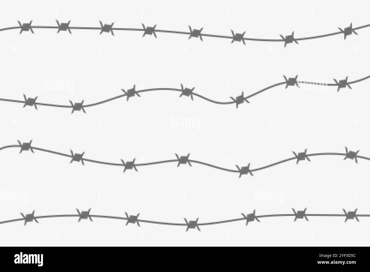 Metal barbed wire fencing Stock Vector Images - Alamy