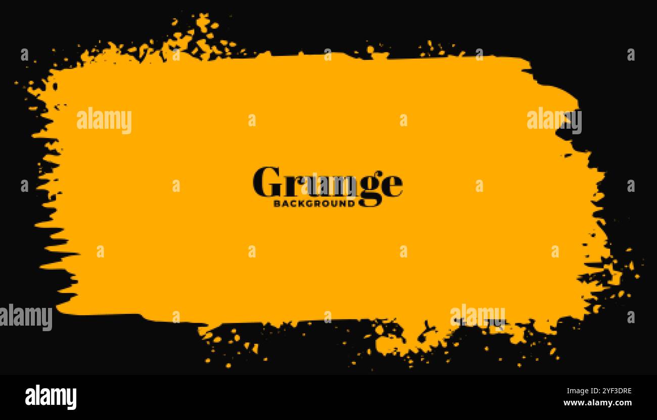 yellow grunge texture frame background design Stock Vector Image & Art ...