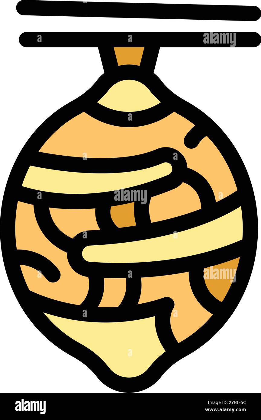 This icon of a hanging cocoon is perfect for illustrating the ...