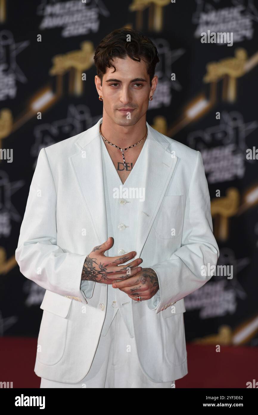 Cannes, France. 01st Nov, 2024. Damiano David attends the 26th NRJ ...