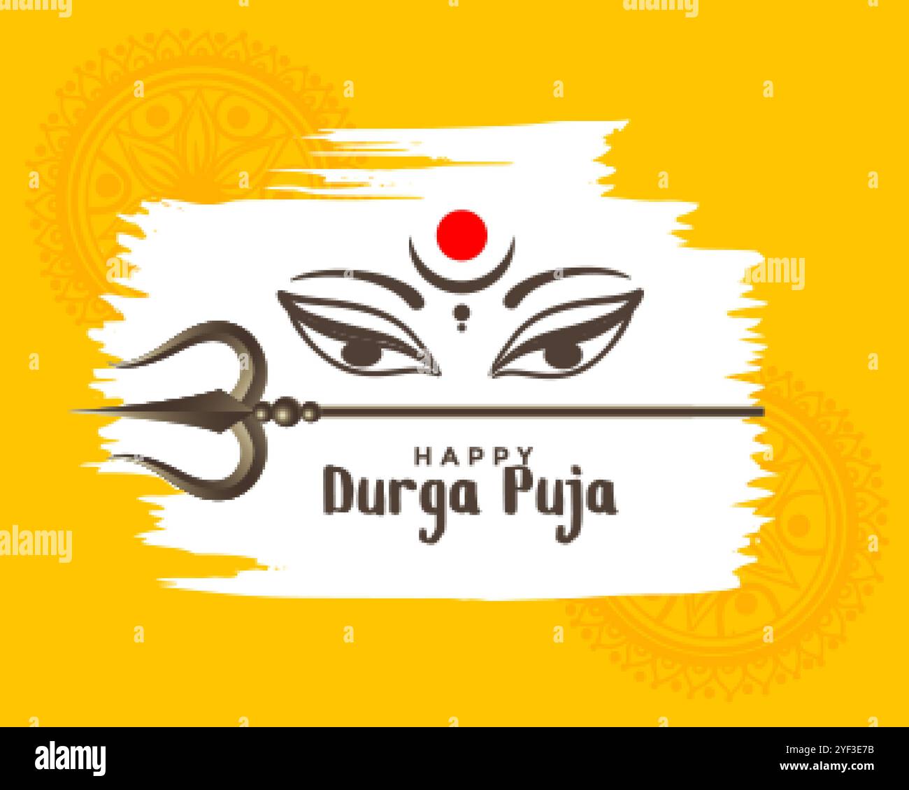 happy durga pooja festival wishes card design Stock Vector Image & Art ...