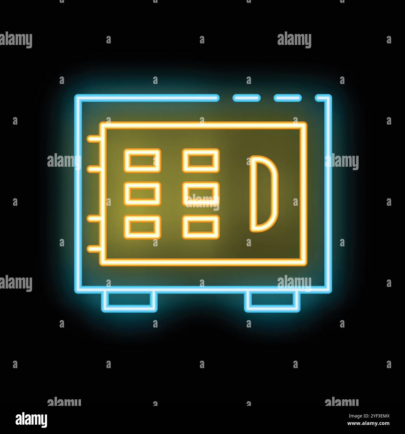 Vault glowing neon sign Stock Vector Images - Alamy