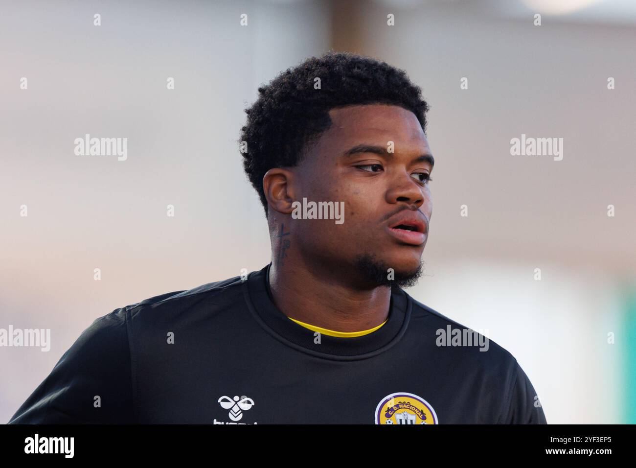 Nigel Thomas seen in action during Liga Portugal game between teams of ...