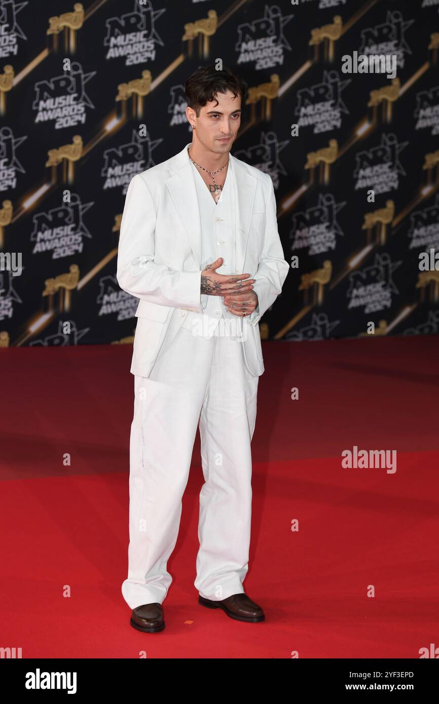 Cannes, France. 01st Nov, 2024. Damiano David attends the 26th NRJ ...