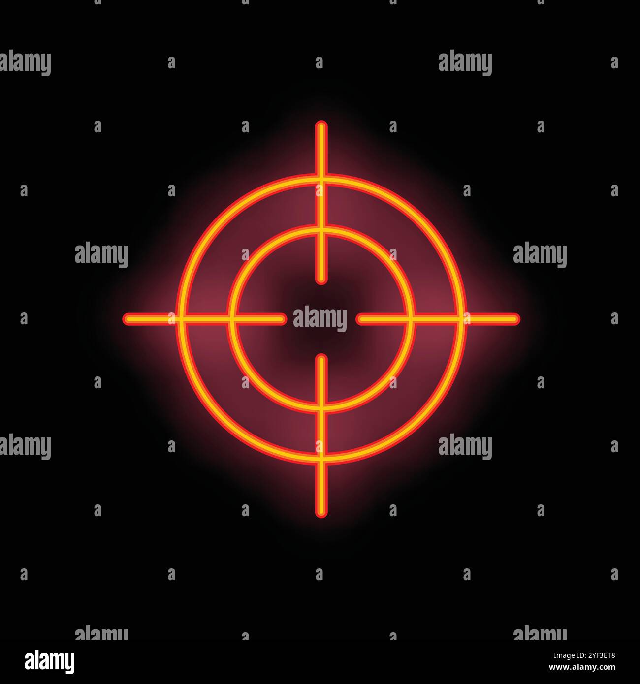 Target aim neon light Stock Vector Images - Alamy
