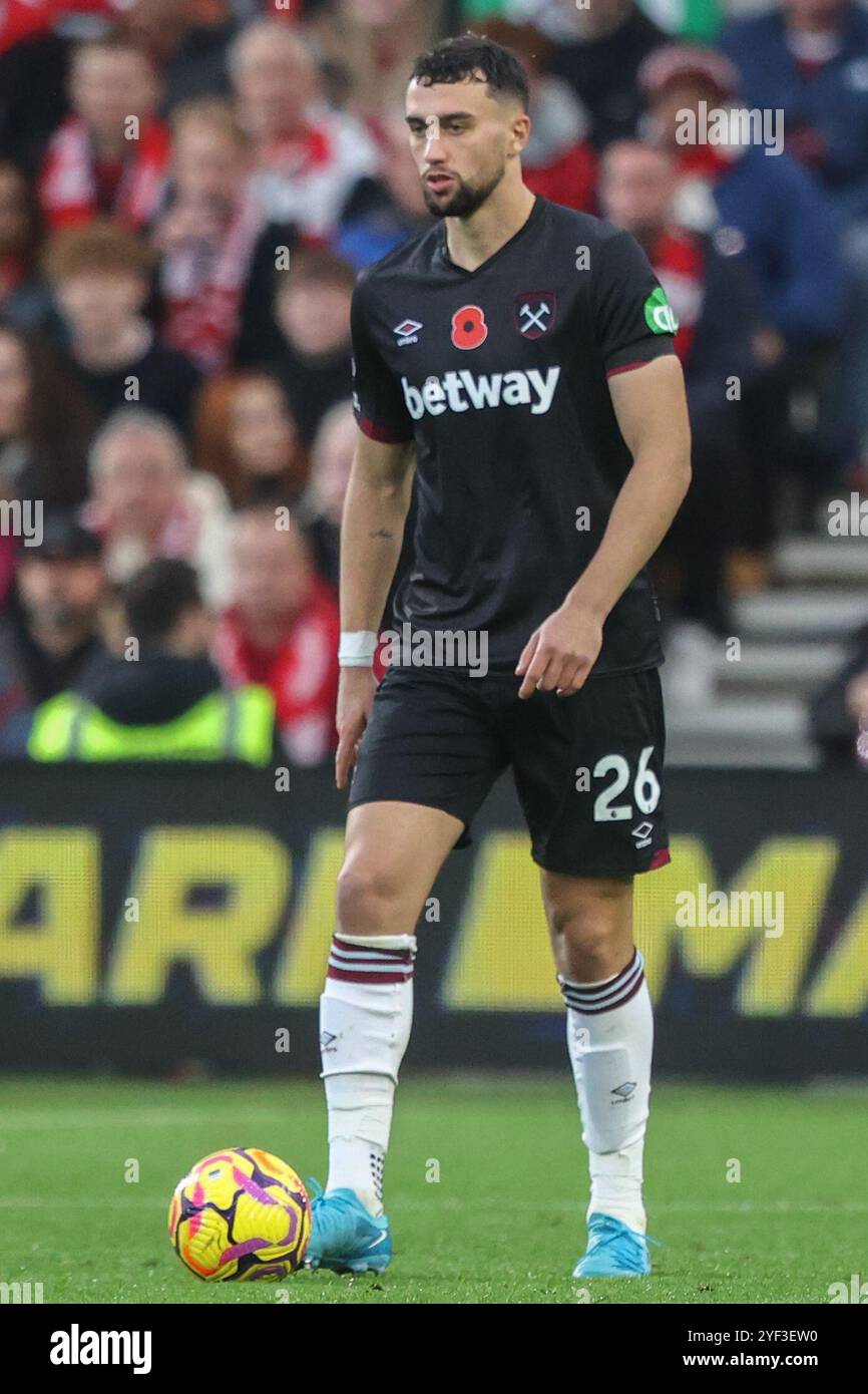 Max Kilman of West Ham during the Premier League match Nottingham ...