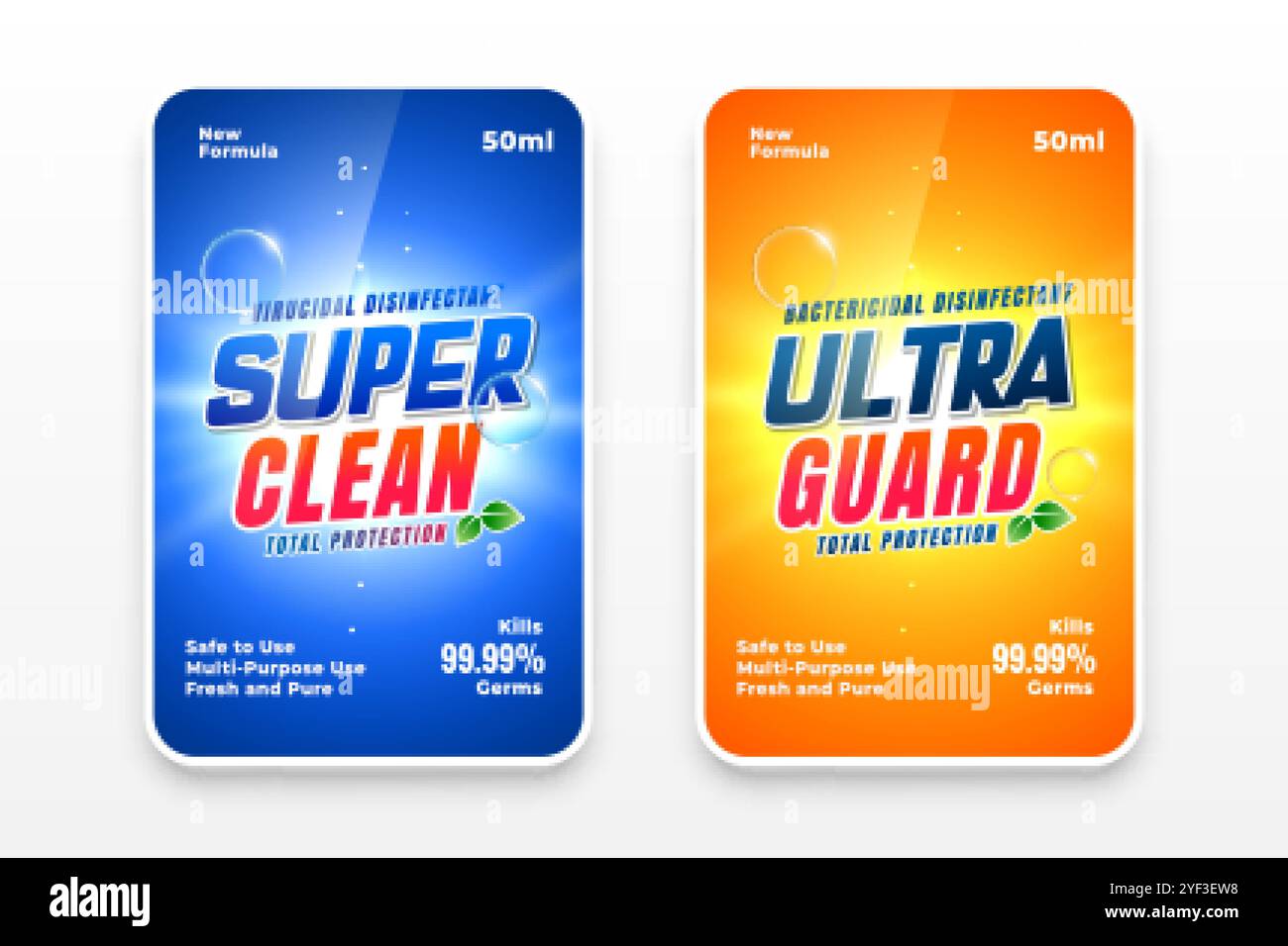 super clean detergent labels set of two Stock Vector Image & Art - Alamy