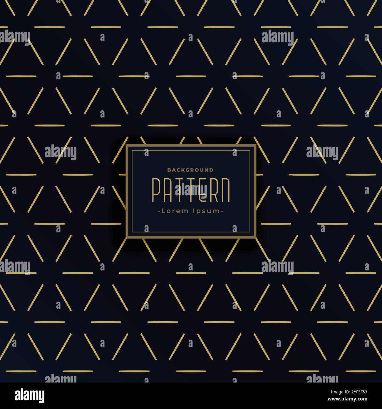 vintage style black and gold geometric line patterns Stock Vector Image ...