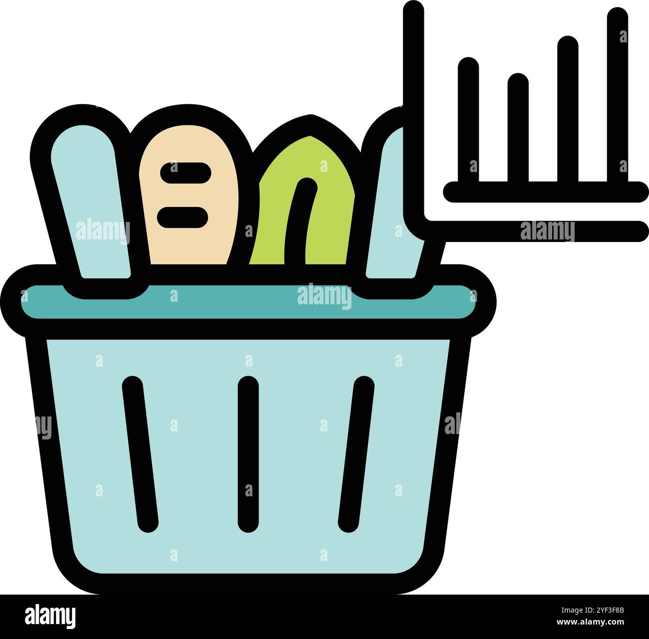 A bar graph shopping basket hi-res stock photography and images - Alamy