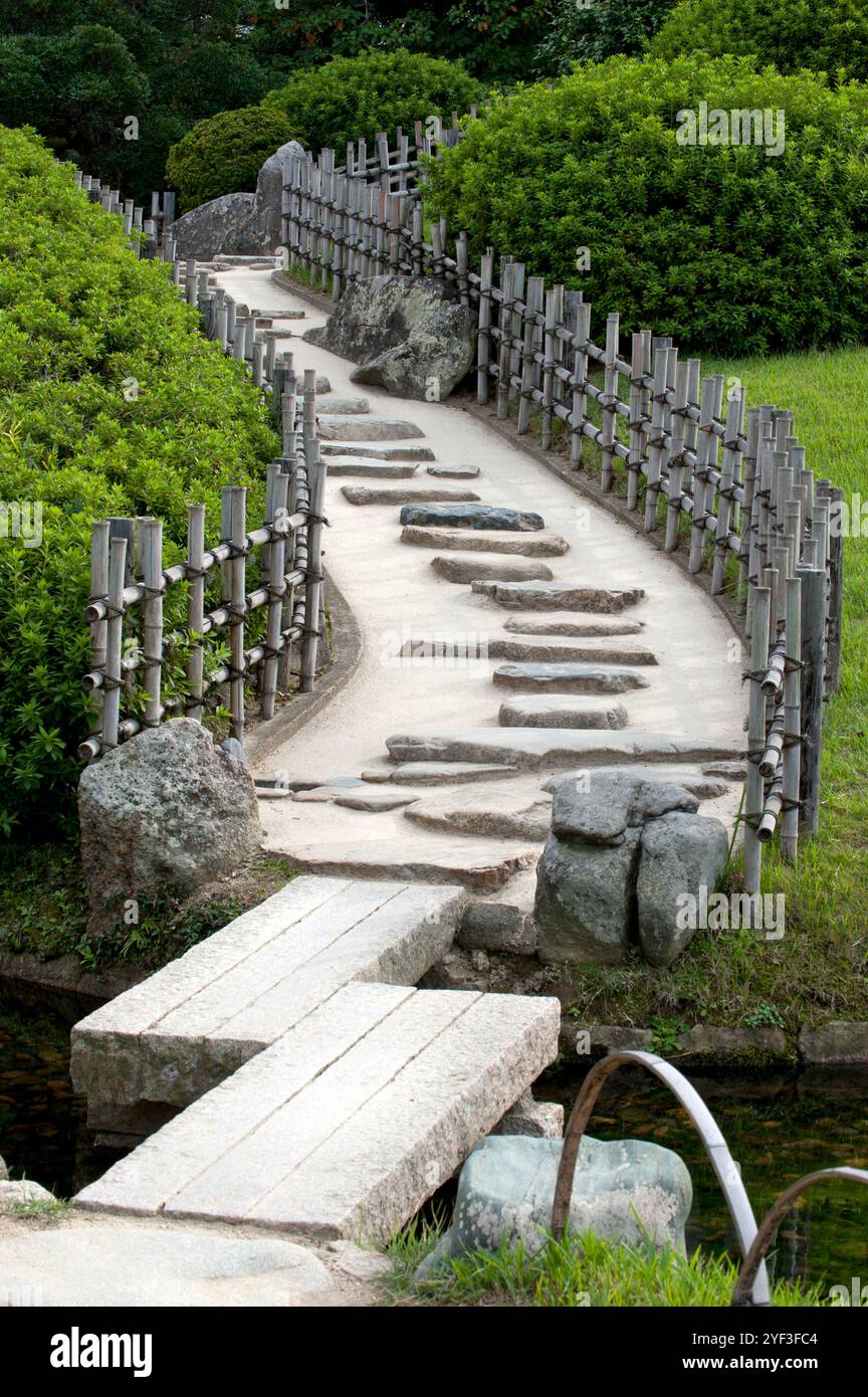 Okayama Korakuen Japanese garden in Okayama City, Japan Stock Photo - Alamy
