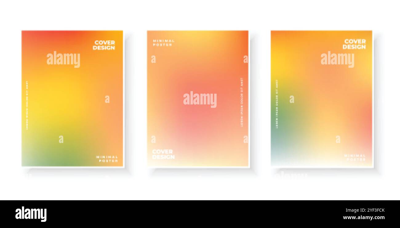 warm color gradient cover page template design Stock Vector Image & Art ...