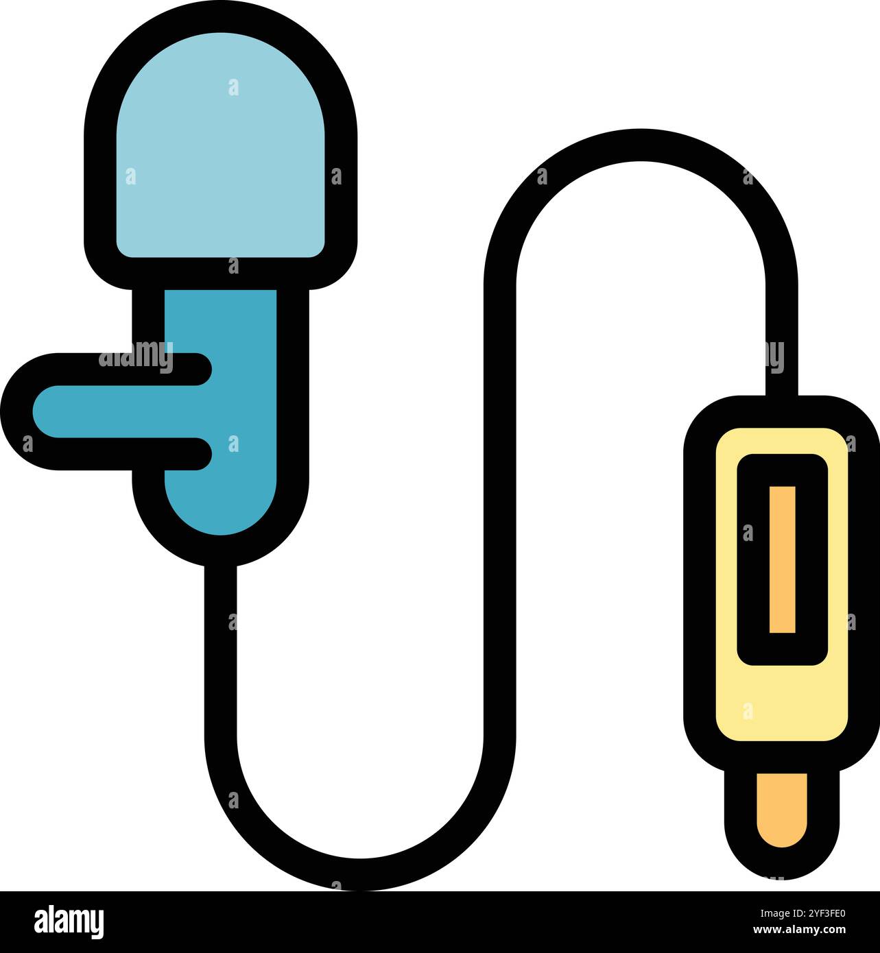 This vector illustration features a spy earpiece with a microphone ...