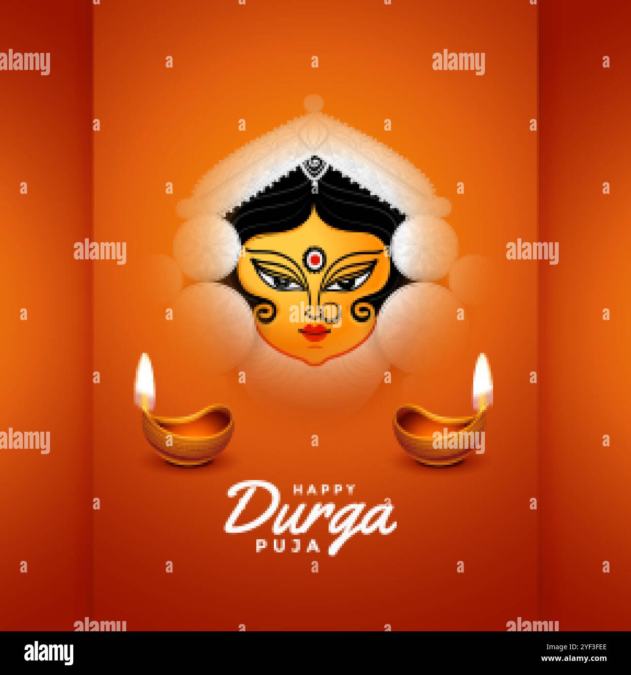 Pooja festival diya Stock Vector Images - Alamy