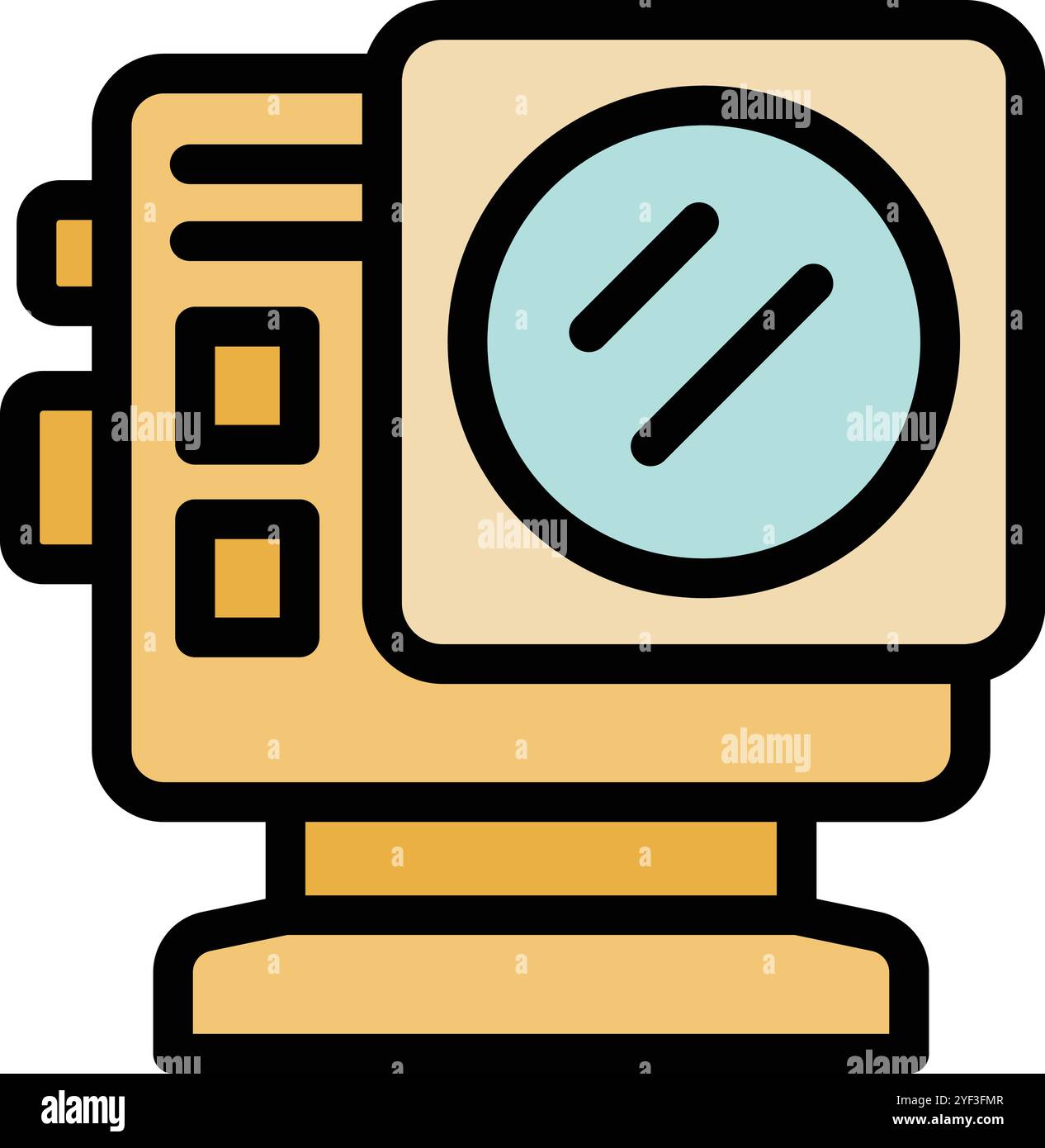 Total station scanner icon, surveying geodetic equipment symbol in ...