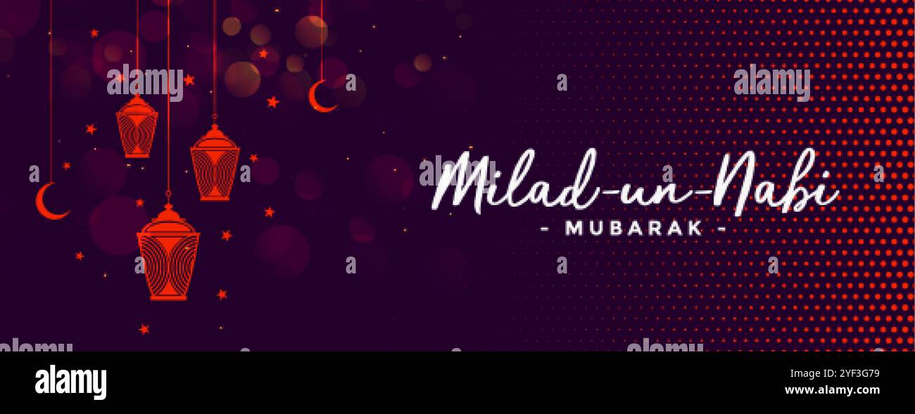 milad un nabi festival greeting banner design Stock Vector Image & Art ...