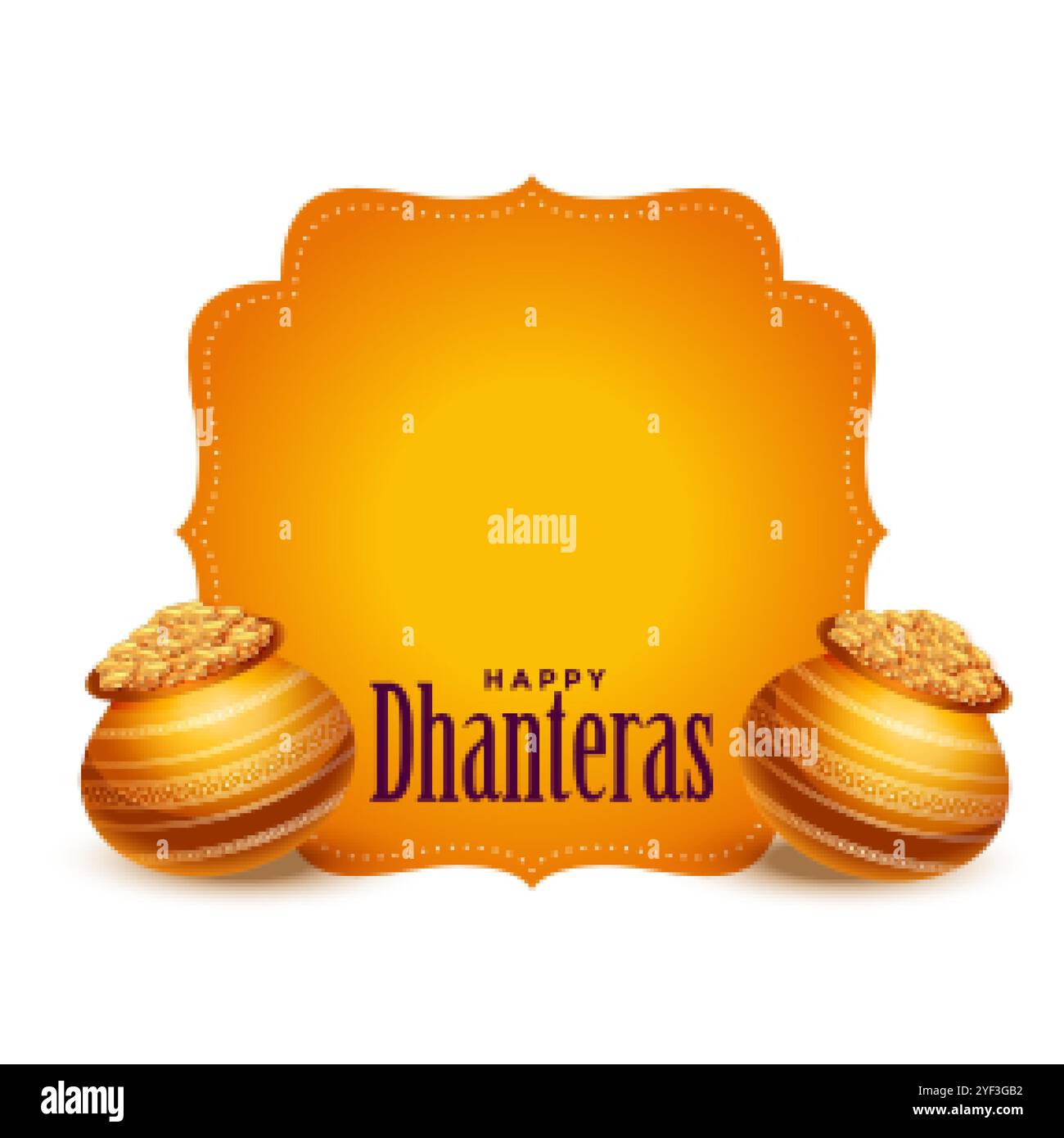 happy dhanteras card design with text space Stock Vector Image & Art ...