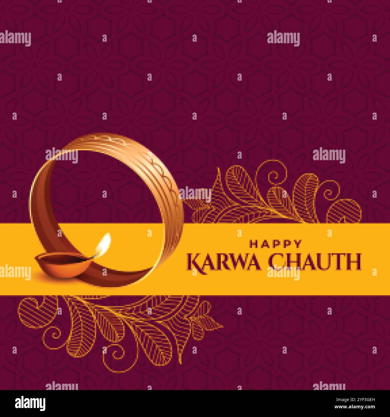Happy karwa chauth decorative background of indian festival vector ...