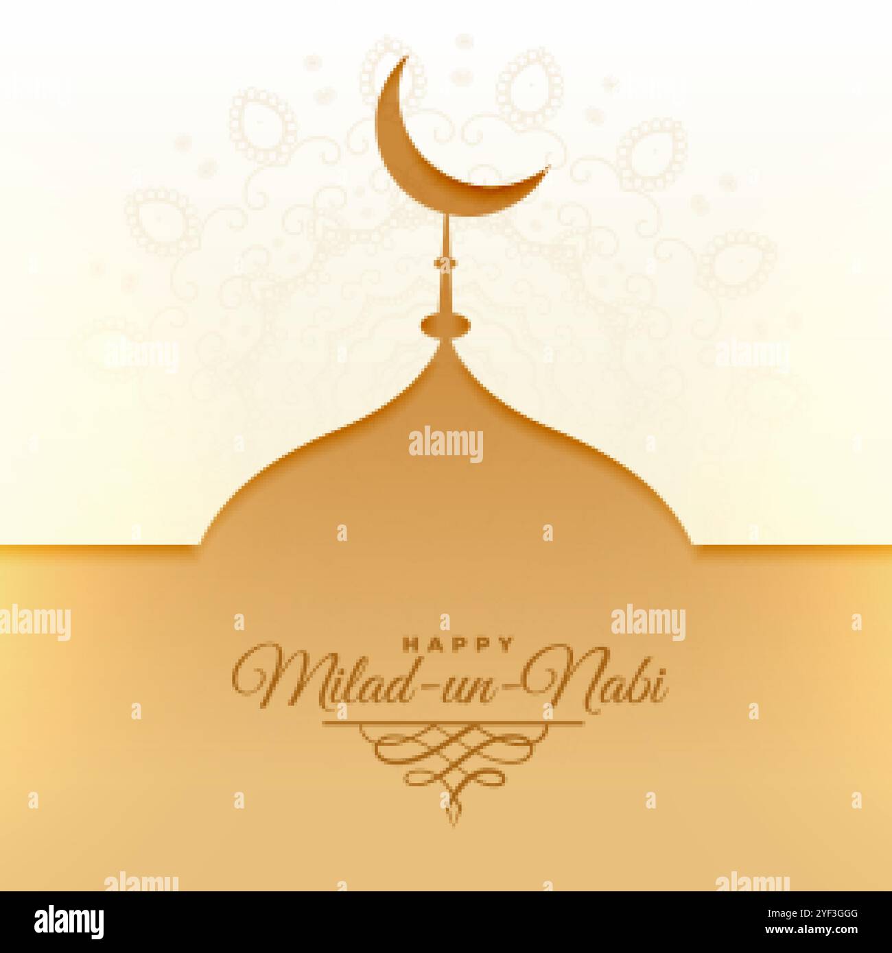 milad un nabi mubarak islamic wishes card design Stock Vector Image ...