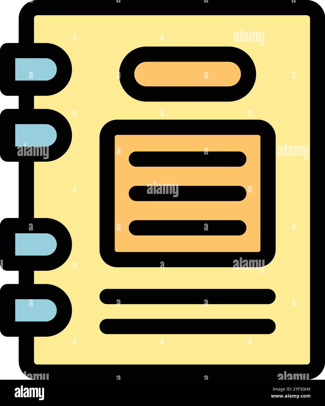 Yellow notepad with spiral binding showing blank pages for important ...