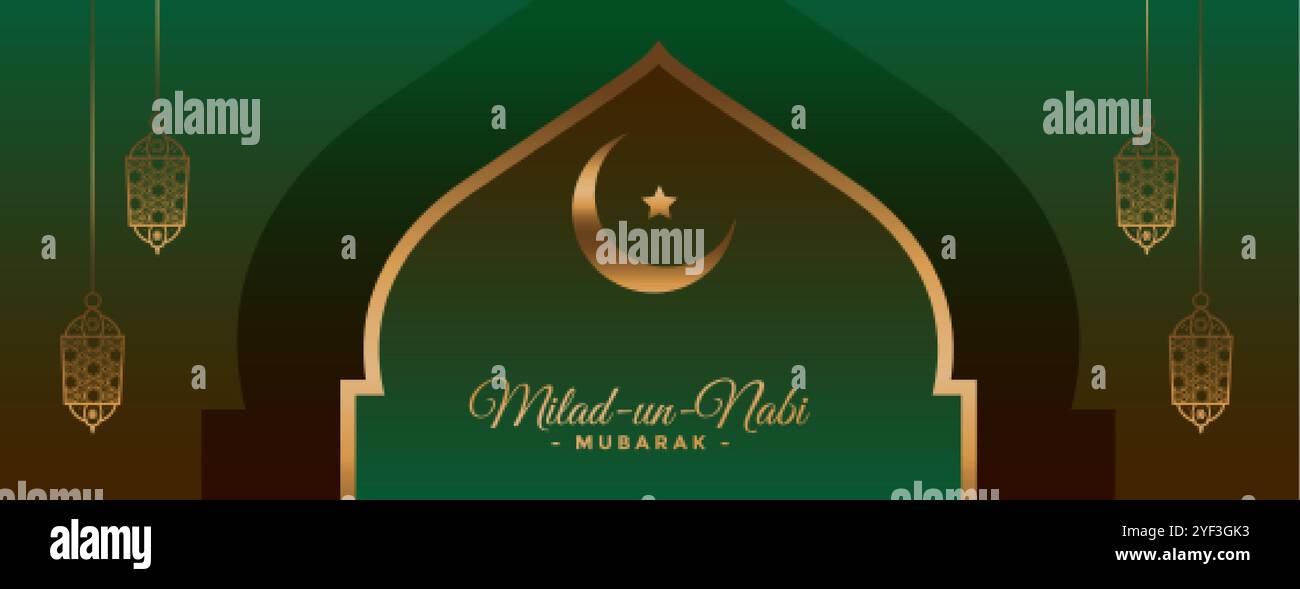 islamic milad un nabi festival banner design Stock Vector Image & Art ...