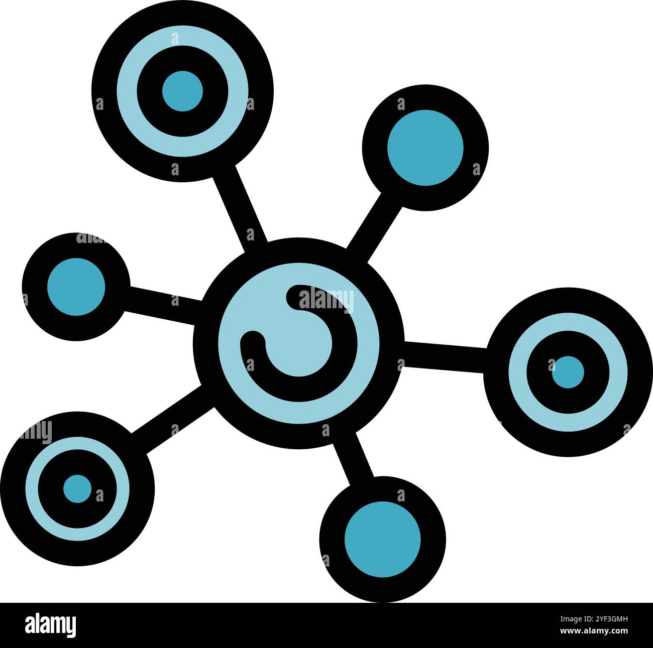 A hub of connectivity Stock Vector Images - Alamy