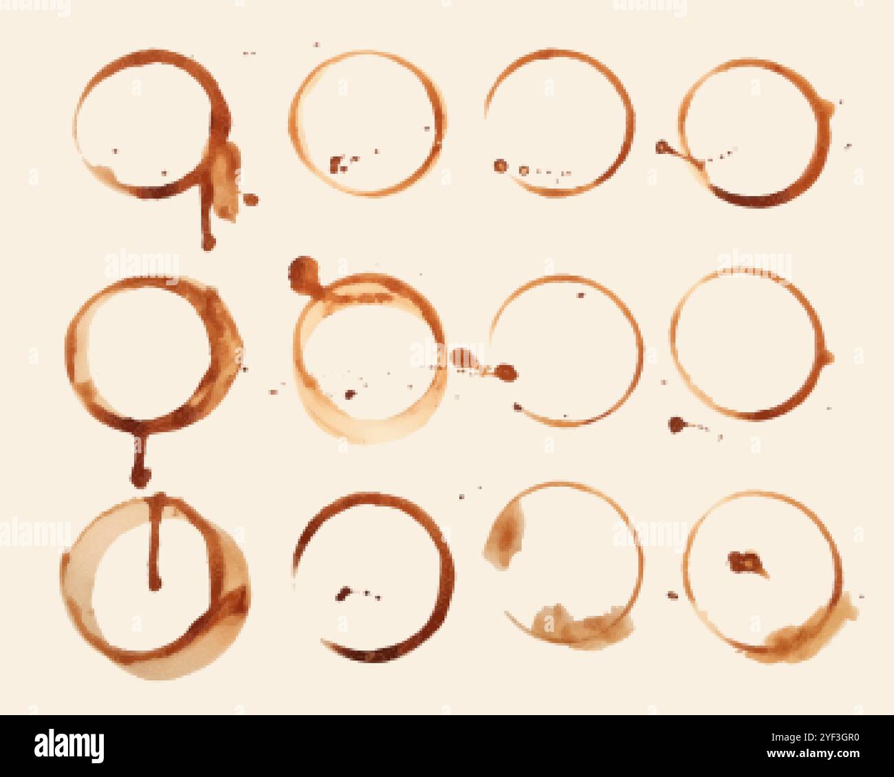 coffee glass texture stain set of twelve Stock Vector Image & Art - Alamy