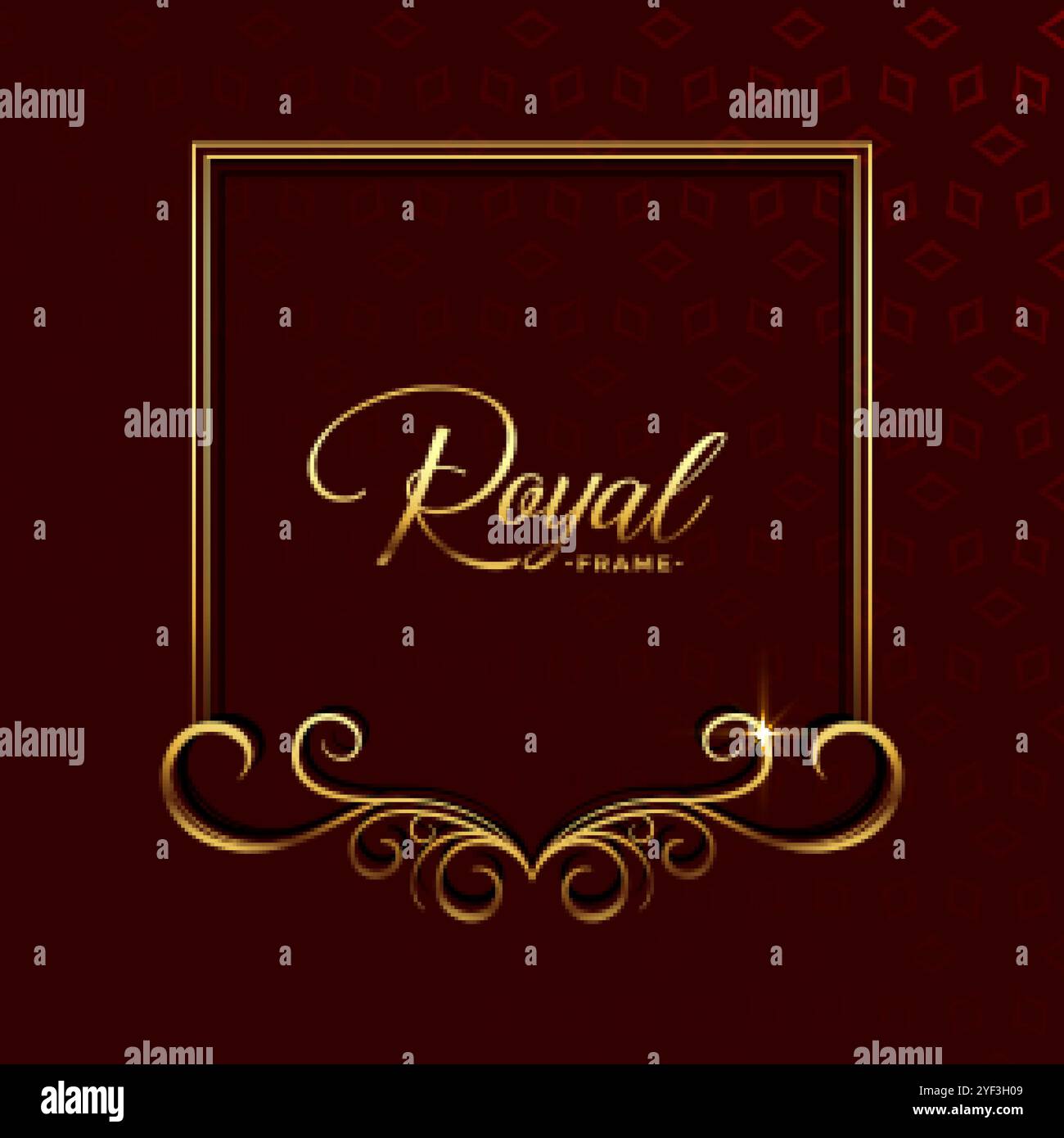 royal golden floral frame background design Stock Vector Image & Art ...