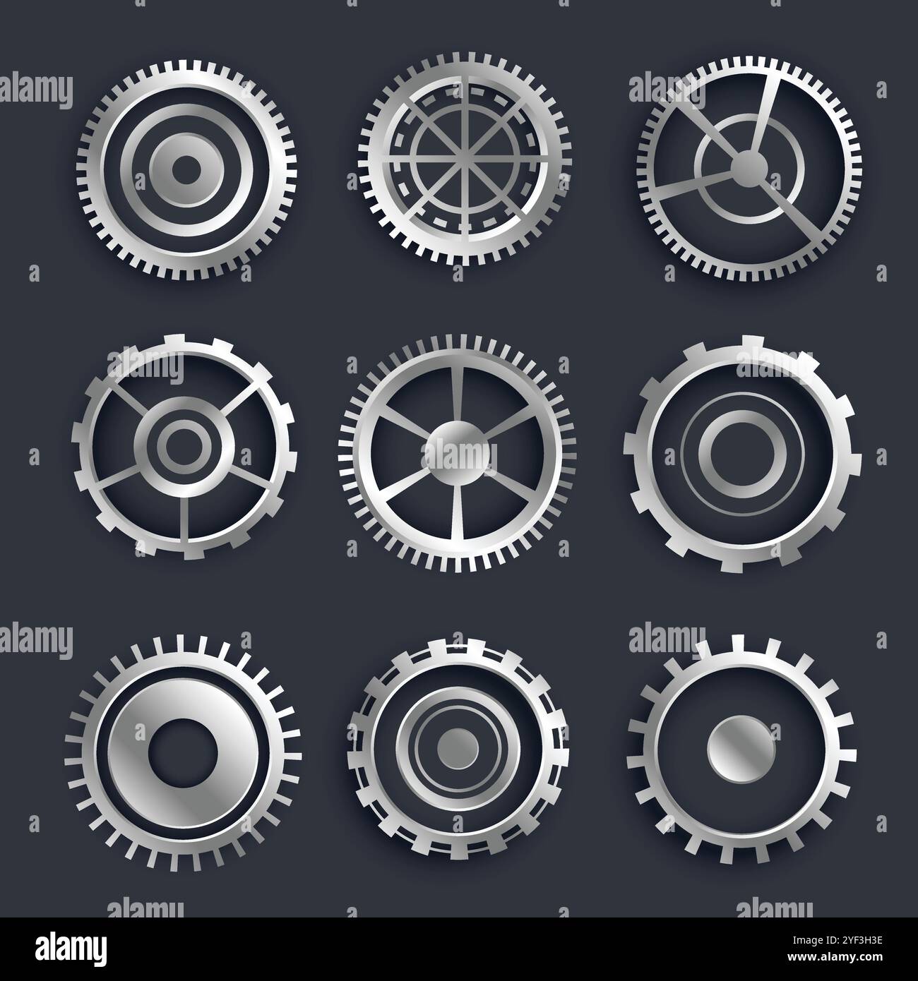 Metallic nine Stock Vector Images - Alamy