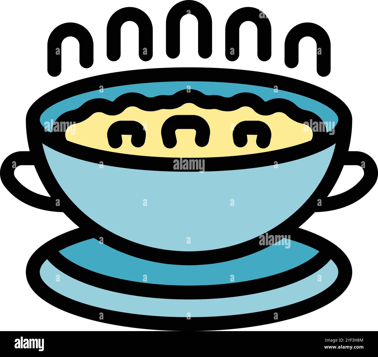 Steaming chicken noodle soup Stock Vector Images - Alamy