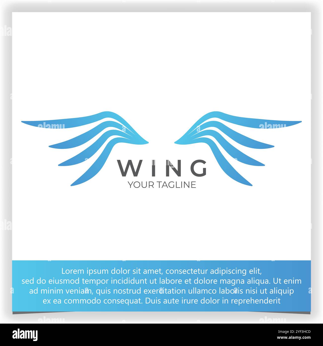 Falcon Blue Wing Logo Template icon logo design app eps Stock Vector ...