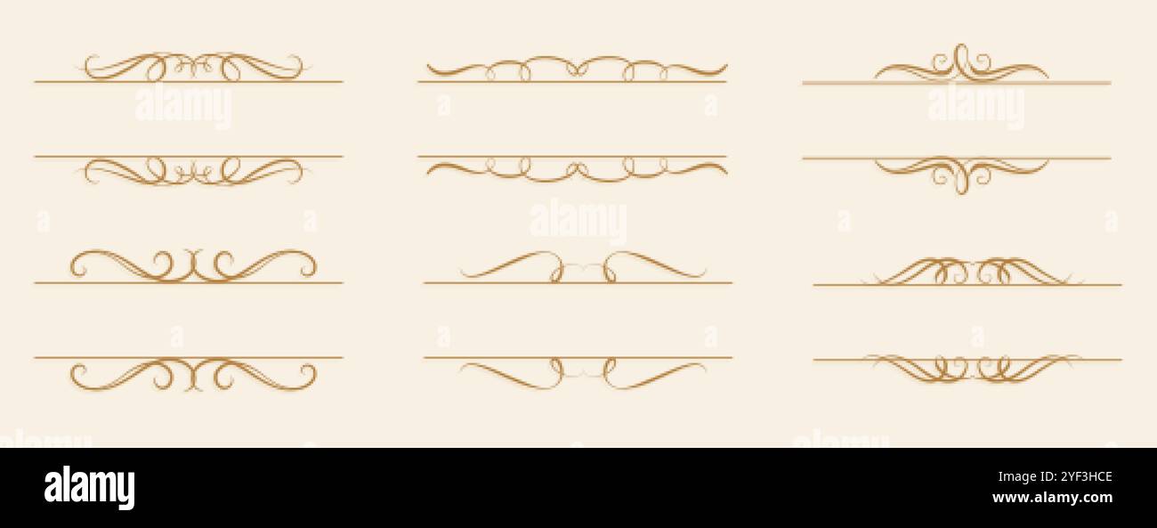 classic vintage floral text frames wide banners set Stock Vector Image ...